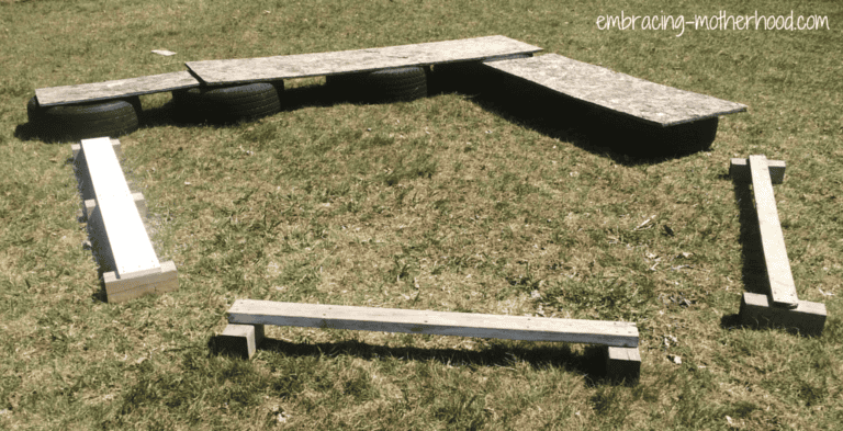 How to Make a Backyard Obstacle Course | Embracing Motherhood